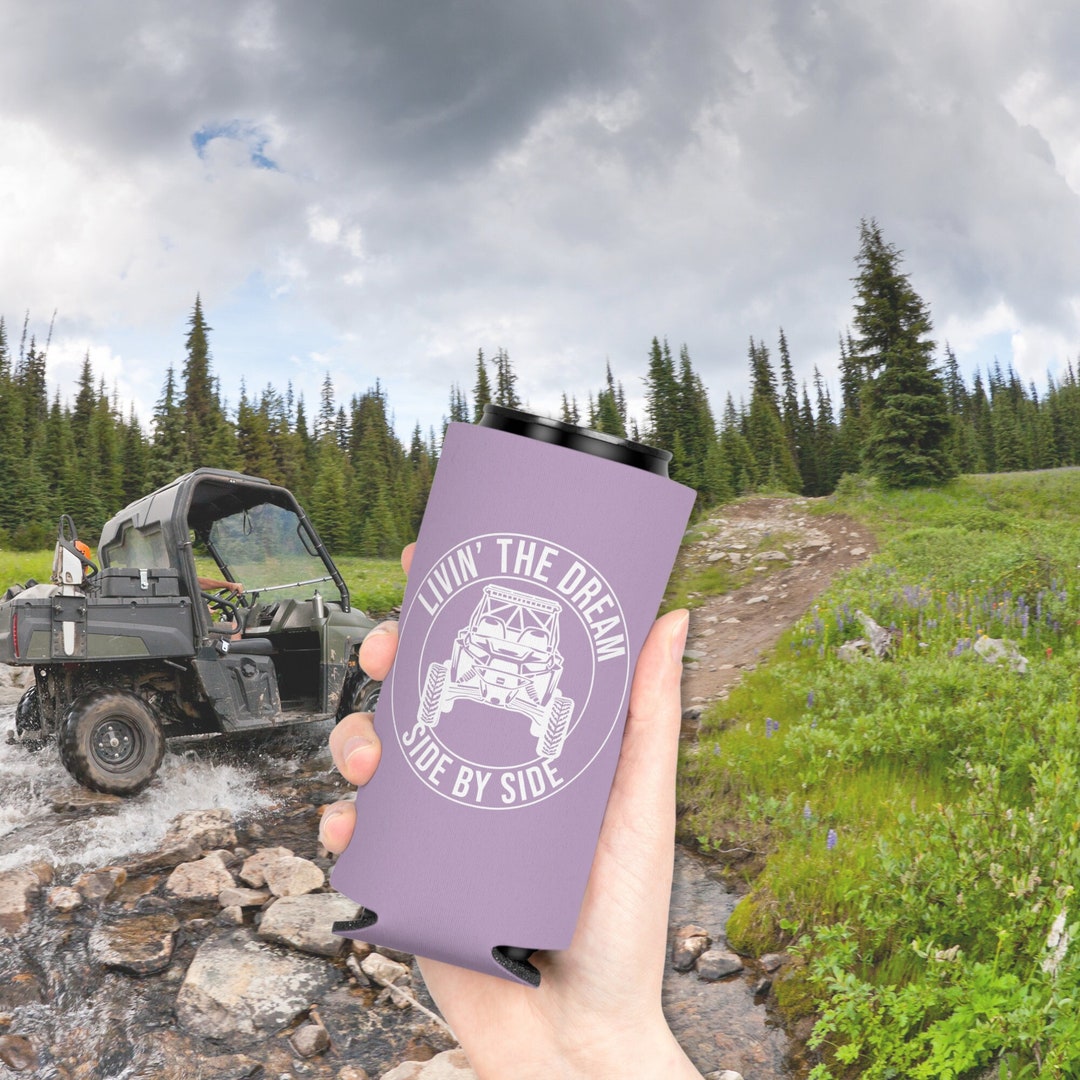 Livin the Dream Side by Side Can Coozie, Slim Can Cooler for UTV Rider, Group Offroading Gift ...