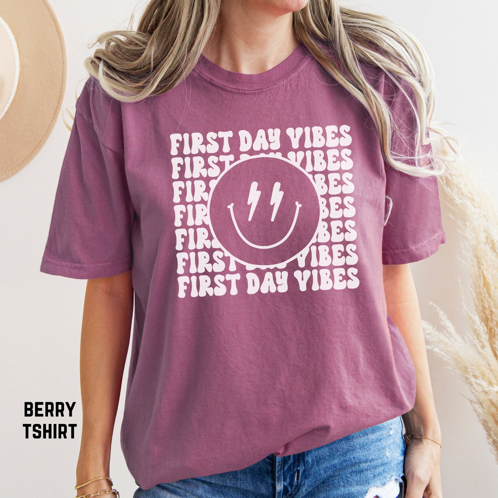 First Day Vibes Comfort Colors Tshirt, Back to School Shirt, Teacher ...