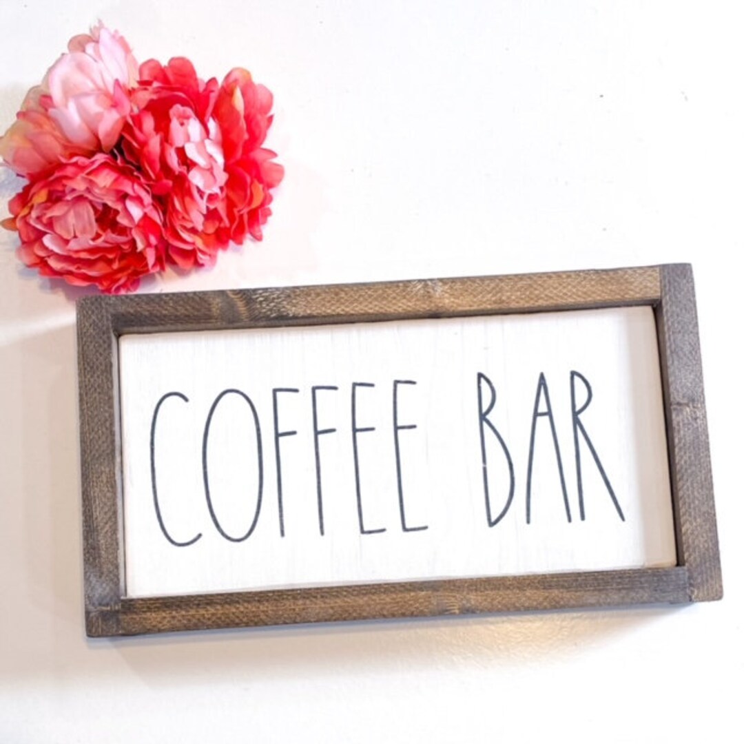 Coffee Bar Farmhouse Wooden Sign Farmhouse Decor Coffee Station Wooden ...