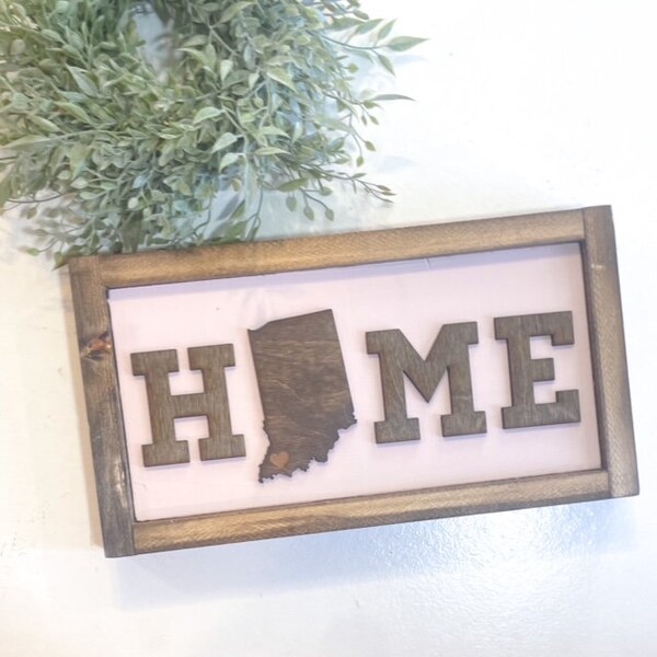 Indiana Home Sign - Etsy