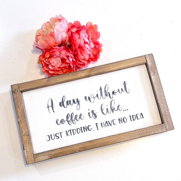 Wooden Coffee Sign - Etsy