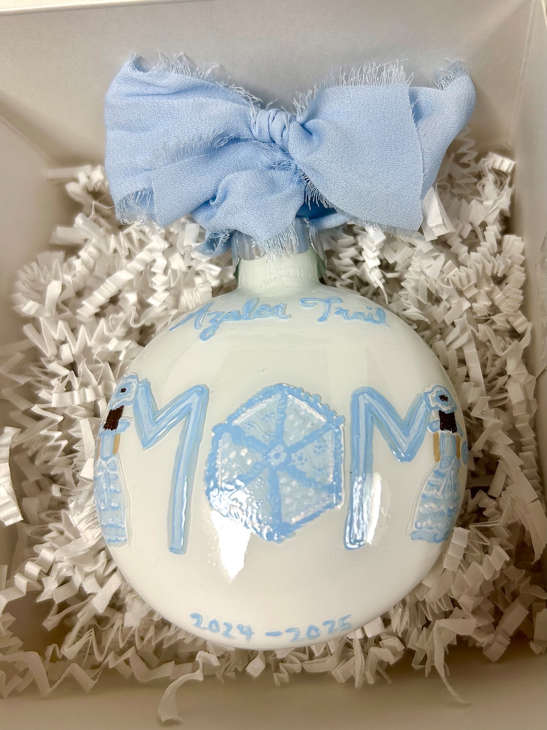 Mobile Azalea Trail Maid “MOM” Glass Ornaments- Blue Maid - Etsy