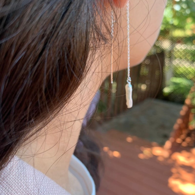 Ear Thread Earrings - Etsy