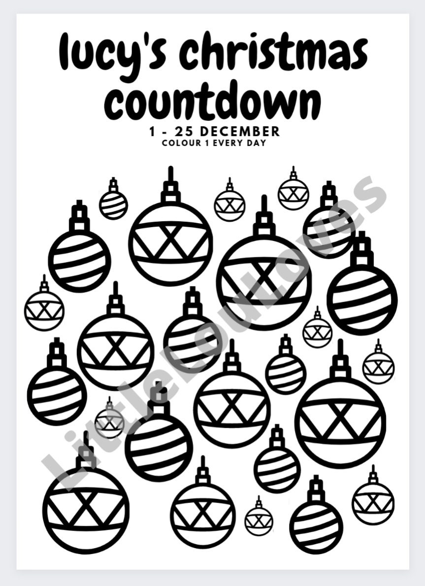 Descarga imprimible en PDF / Cuenta regresiva de Navidad / - Etsy México