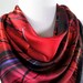 Red and Gold Silk Scarf Square for Women, 36 Abstract Ruby Jewel Tones ...