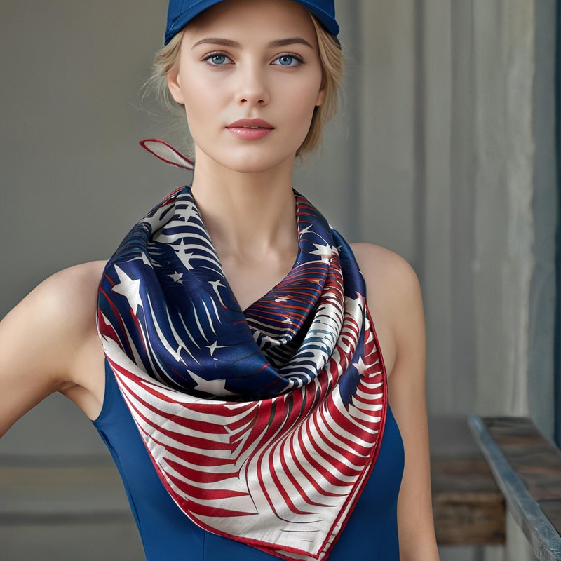 Red White Blue Scarf - Etsy