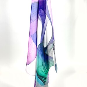 Purple, Blue Green Sheer Silk Bandana - Etsy