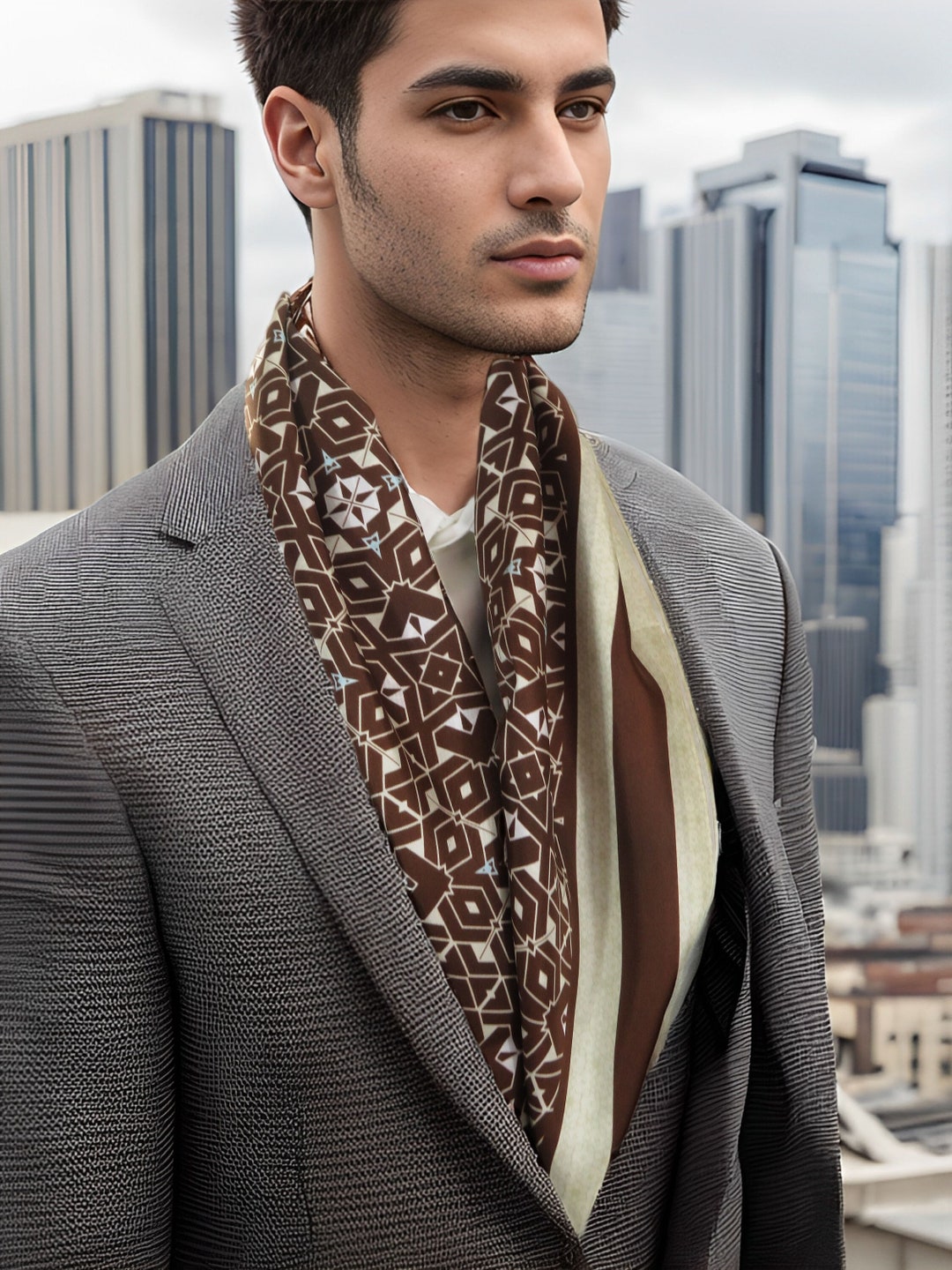 Mens Silk Scarf, Long Silk Shawl, Unisex Scarves, Meditation Shawl - Etsy
