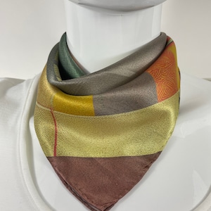 Small Silk Scarf: Fall Colors, Hand-rolled Hem - Etsy