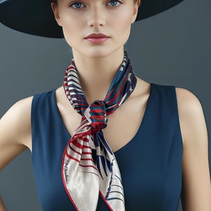 Stars and Stripes Silk Scarf: Red White Blue Patriotic Bandana - Etsy