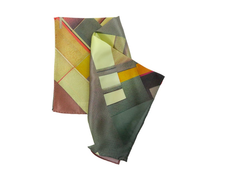 Small Silk Scarf: Fall Colors, Hand-rolled Hem - Etsy