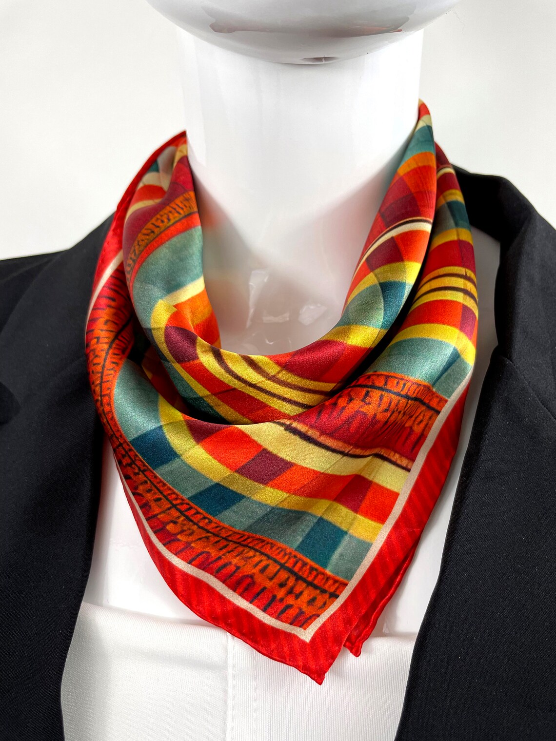 Small Neckerchief Silk Scarf, 