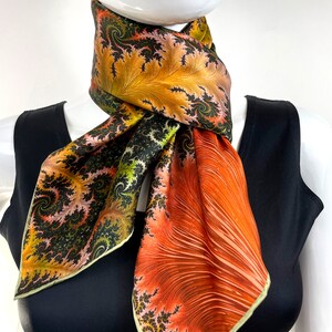 Silk Satin Scarf for Woman Spectacular 36 Square - Etsy