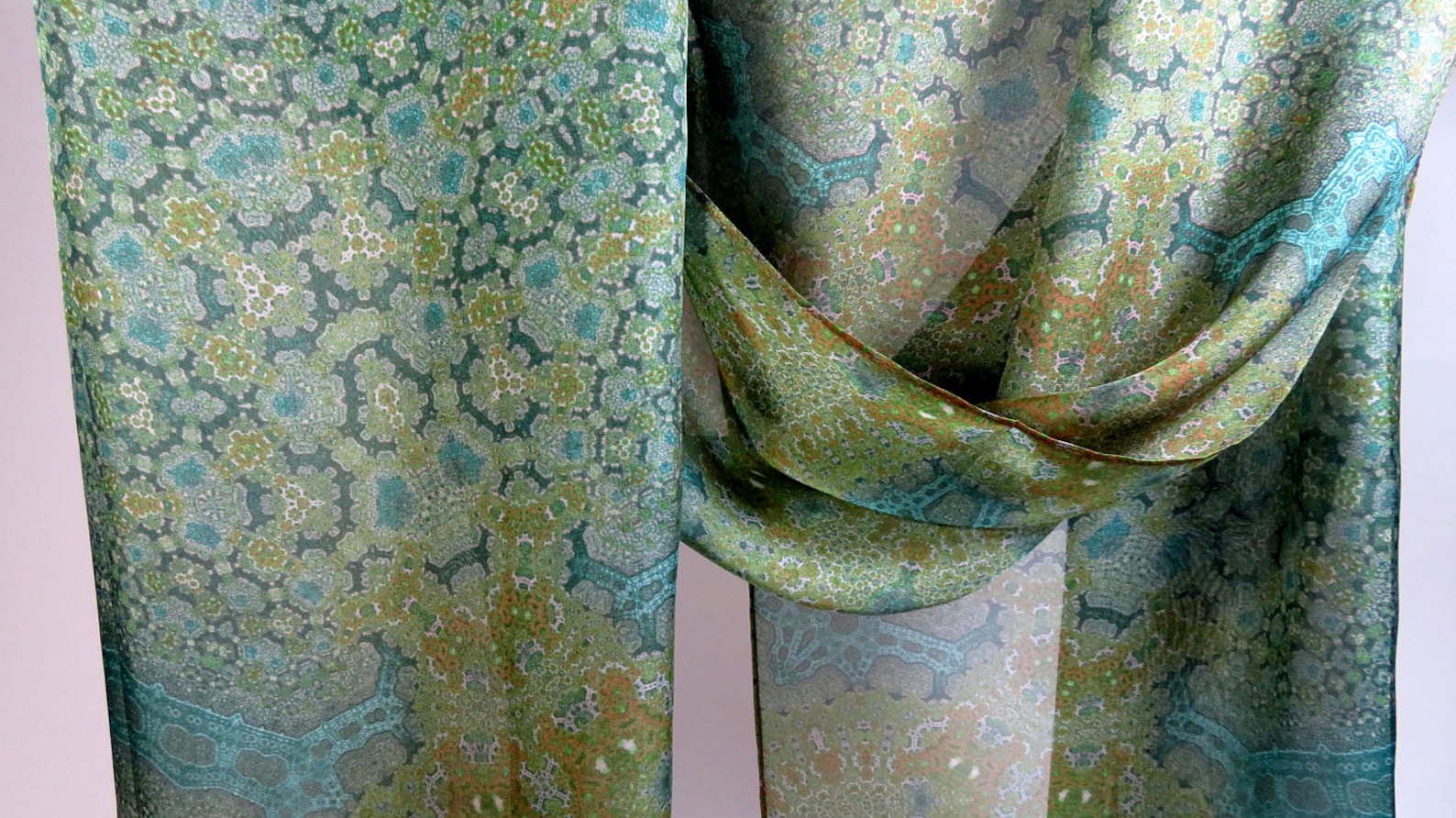 Long Silk Scarf Sage Green Silk Scarf for Woman 40th - Etsy