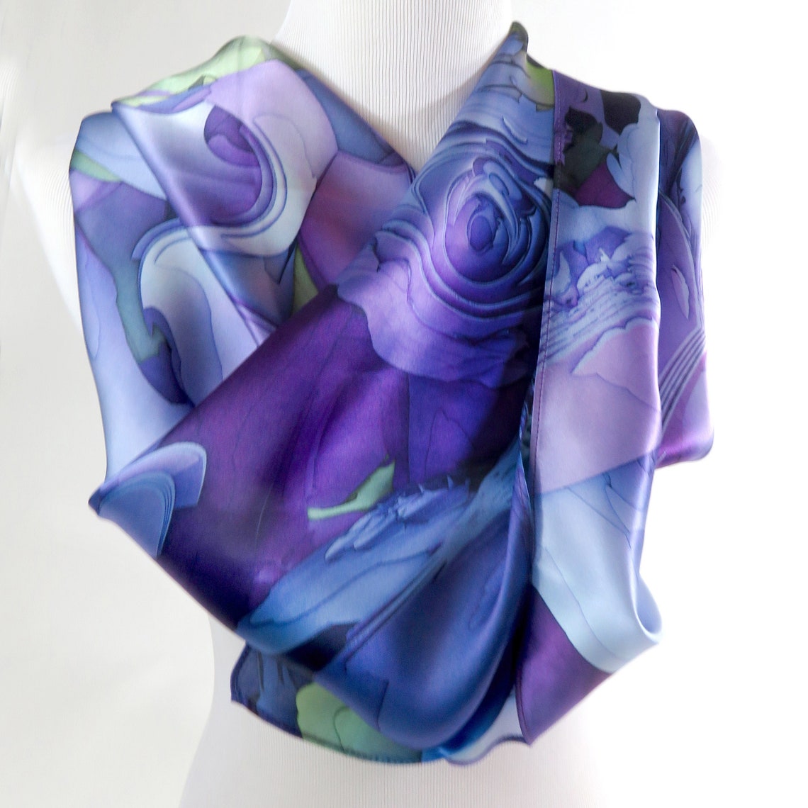 Purple Silk Scarf Square Womens Violet 36 Square Scarf - Etsy