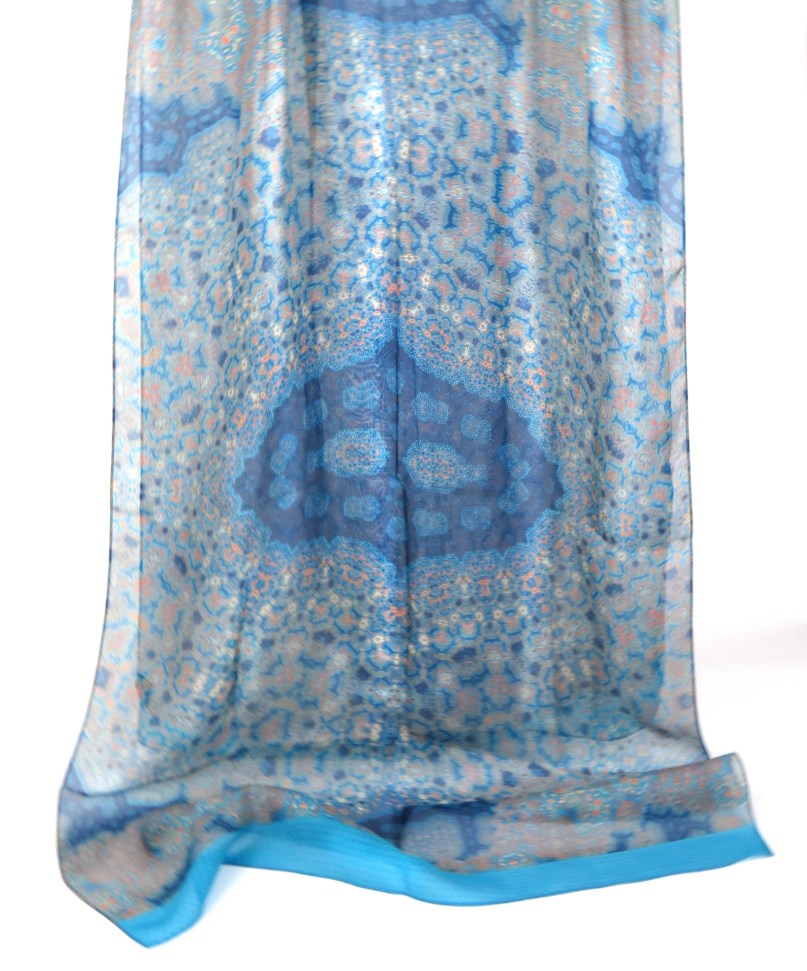 Large Blue Silk Scarf Scarves for Women Teal Green Blue | Etsy