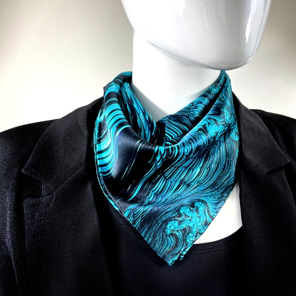 Wave Pocket Square - Etsy