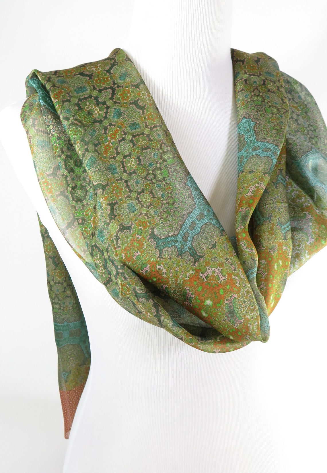 Long Silk Scarf Shawl Meditation Shawl Unique Gifts for | Etsy