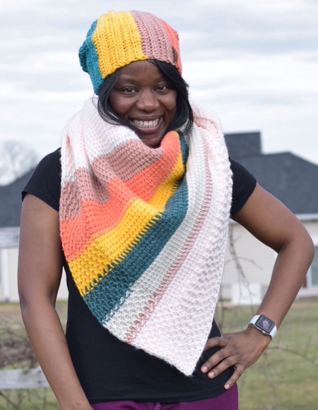 Lamia Wrap and Hat Set - Etsy