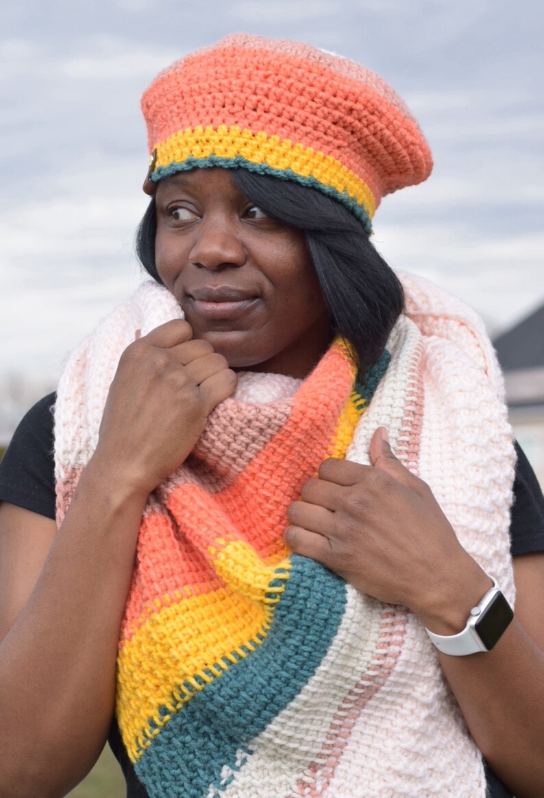 Lamia Wrap and Beret Set - Etsy