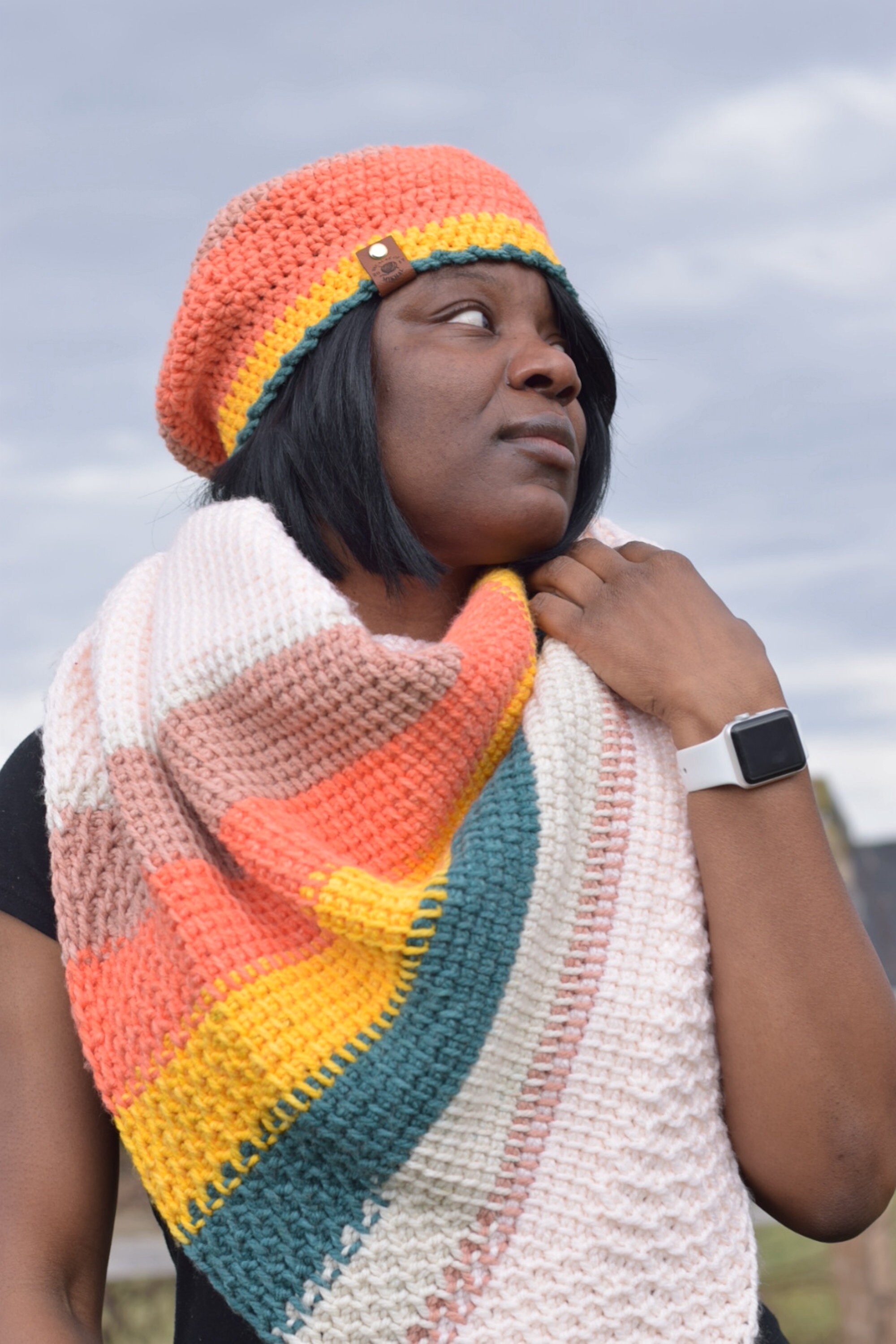 Lamia Wrap and Beret Set - Etsy