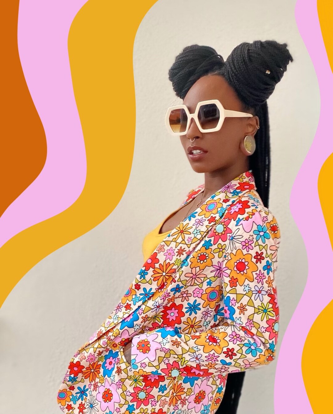 Flower Power Blazer; Funky Colorful Floral Jacket; Retro; Fun Jacket - Etsy