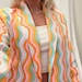 Wavy Rainbow Blazer; Funky Psychedelic Colorful Jacket With Pockets ...