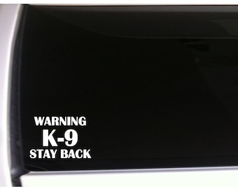 Warning K9 Sticker - Etsy