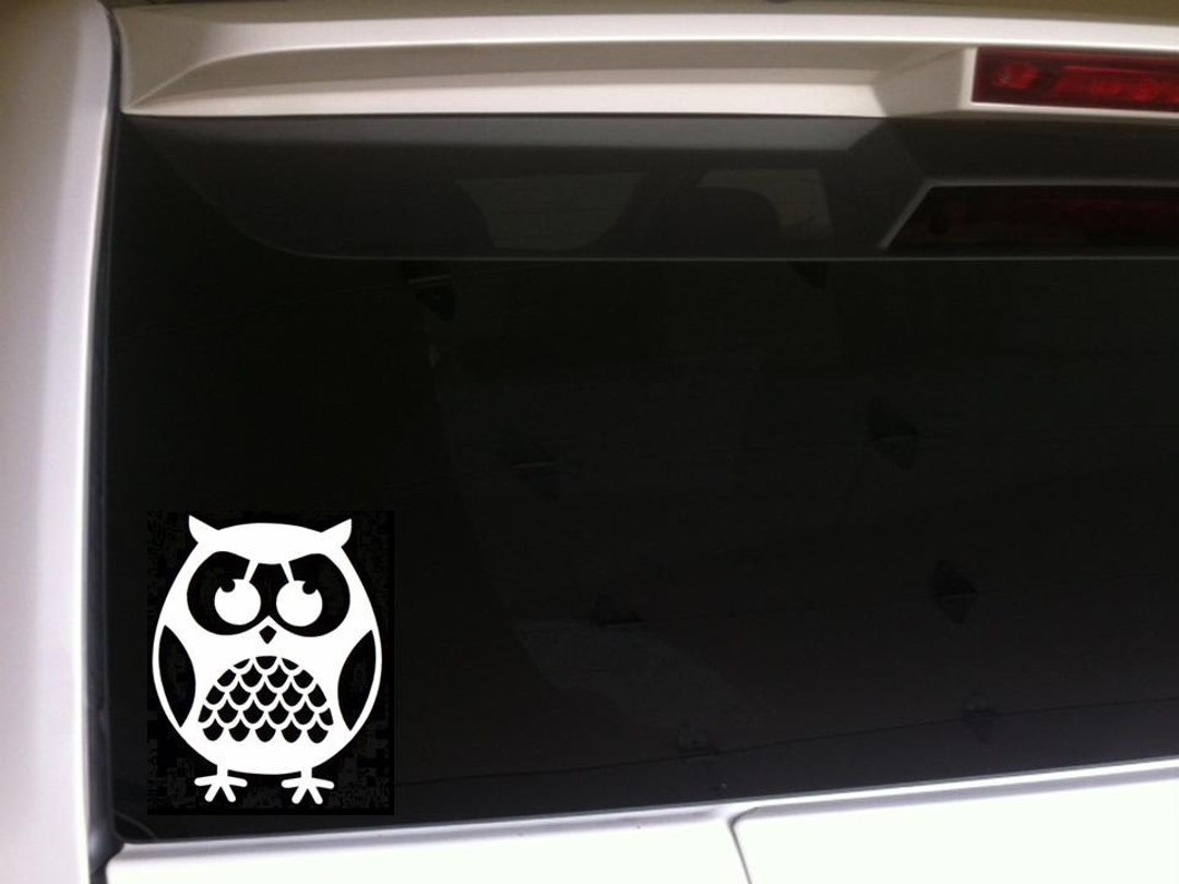 Owl Car Decal Vinyl Sticker 6 F5 Pink or White Hoot - Etsy