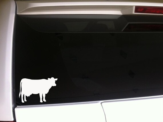Cow Silhouette Car Decal Vinyl Sticker 5.5 Farming | Etsy