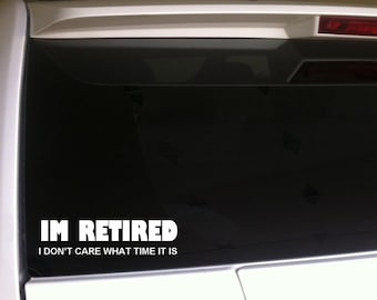 Retirement Decal - Etsy