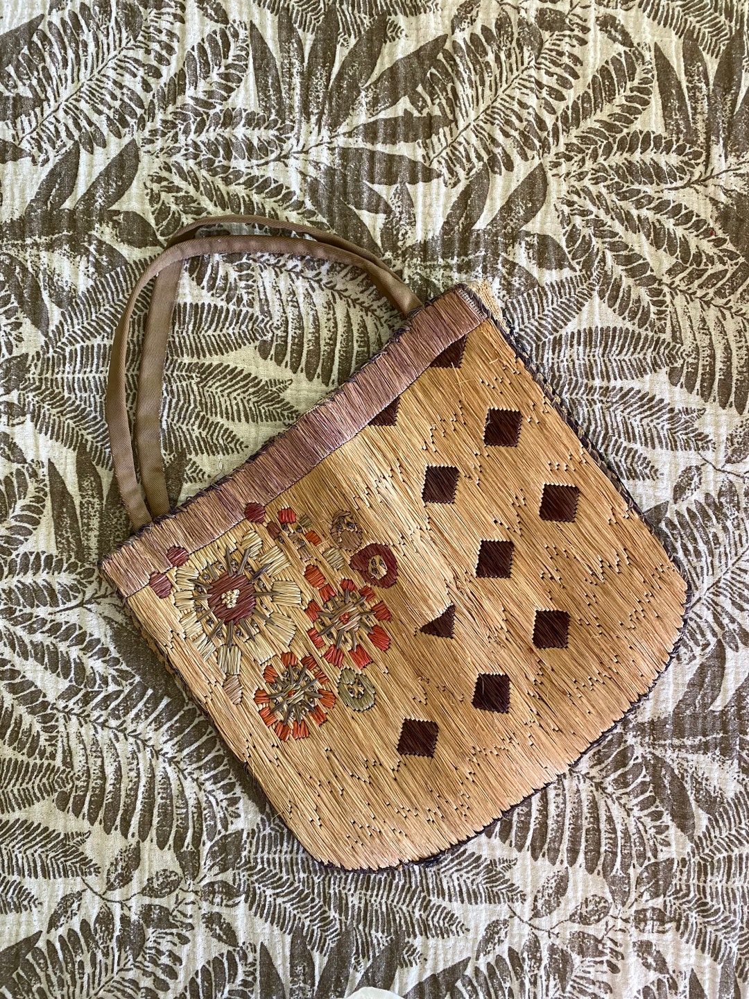 1940s Woven Grass Purse - Etsy