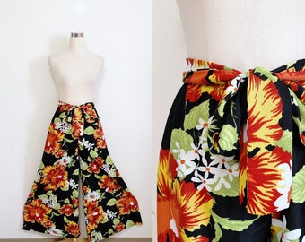 Hawaiian Print Palazzo Pants - Etsy