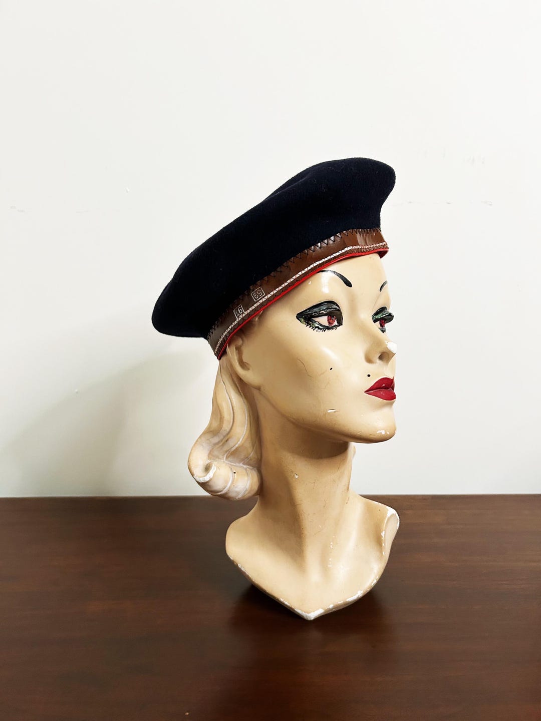Vintage 1960s French Navy Blue Wool Beret - L’aiglon by Laulhère, Faux ...