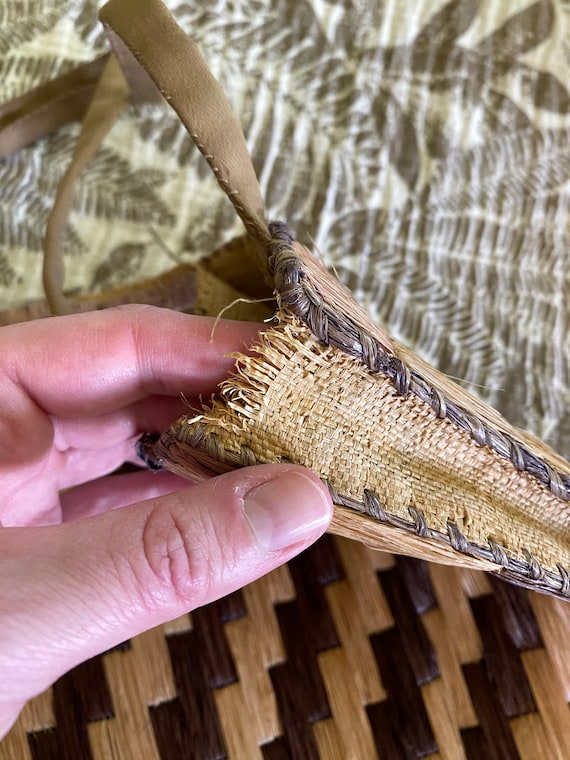 1940s Woven Grass Purse - Gem