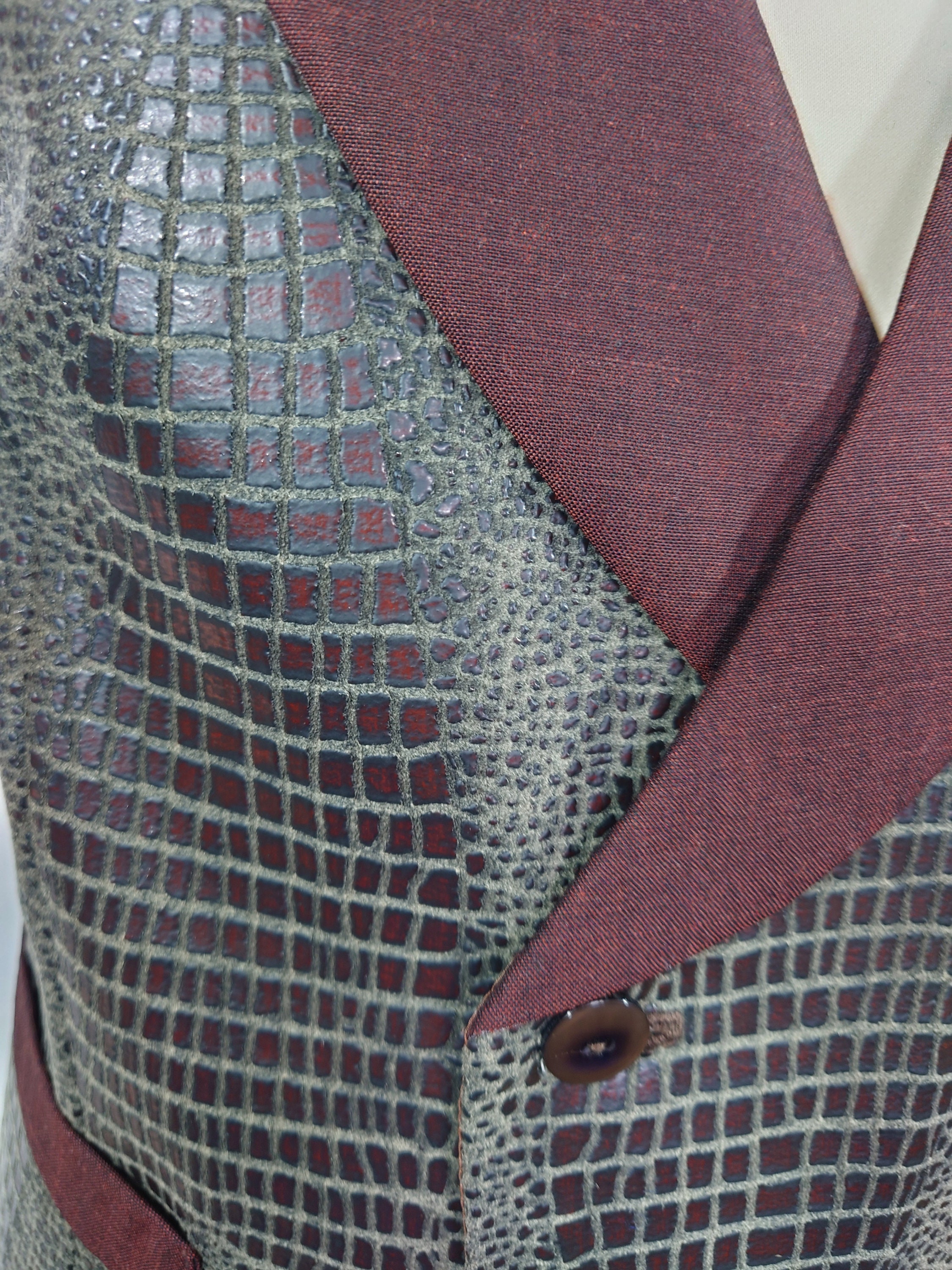 Dragon Skin Double Breasted Waistcoat - Etsy