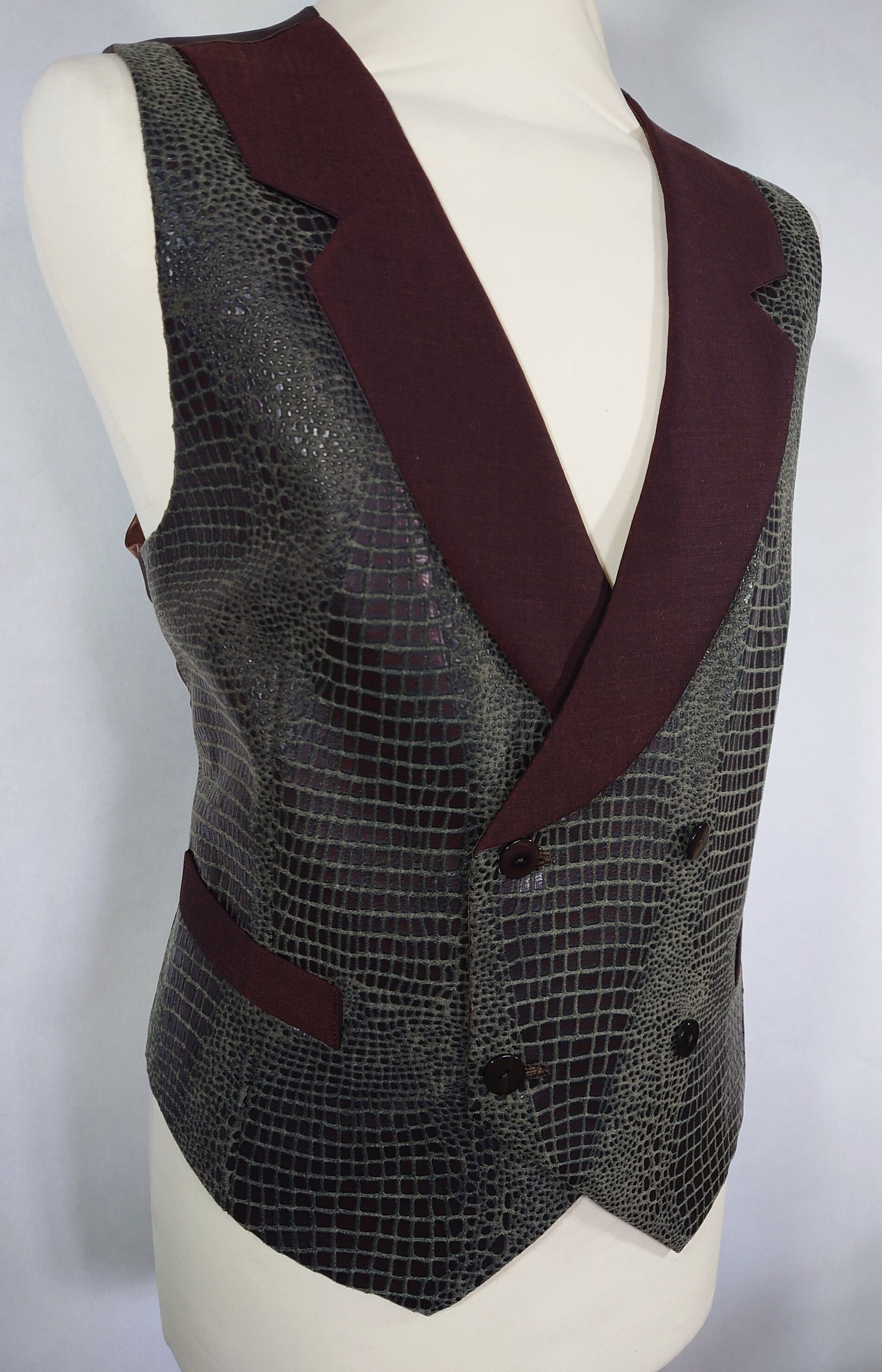 Dragon Skin Double Breasted Waistcoat - Etsy