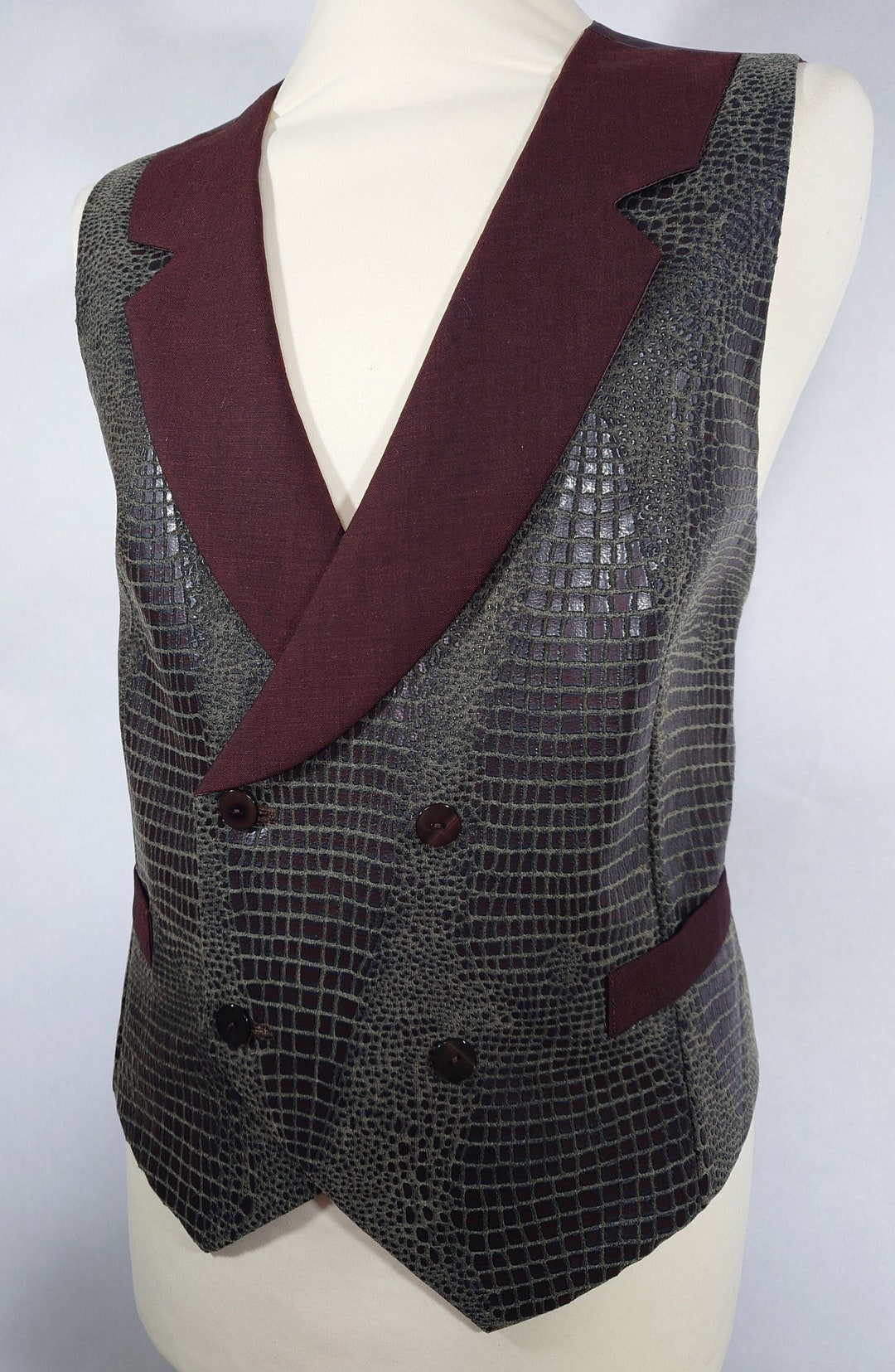 Dragon Skin Double Breasted Waistcoat - Etsy