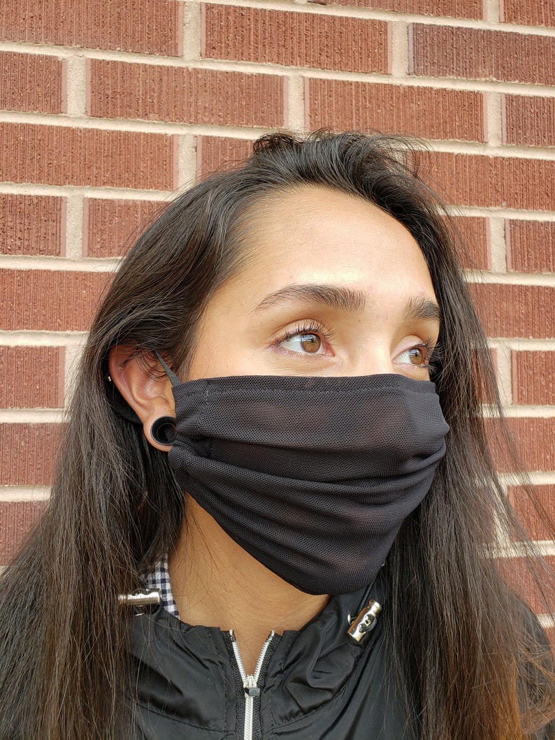 Thin Face Covering Sheer Mesh Black - Etsy UK
