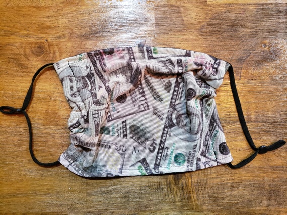 Thin face covering mesh money print sheer | Etsy