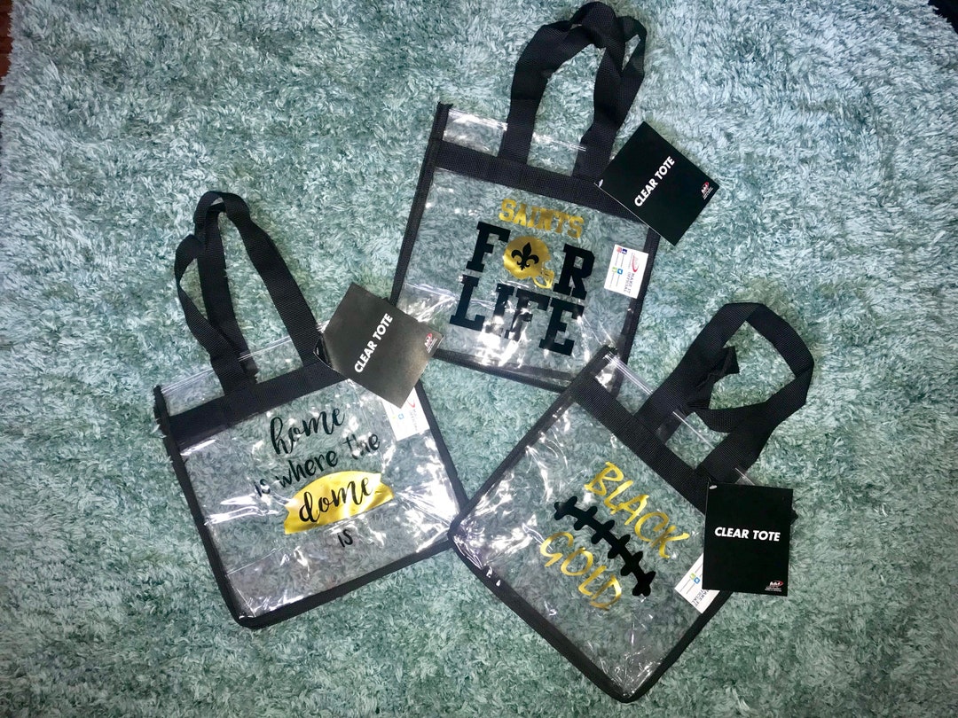 Saints Clear Bag / NFL Football Clear Purse - Etsy