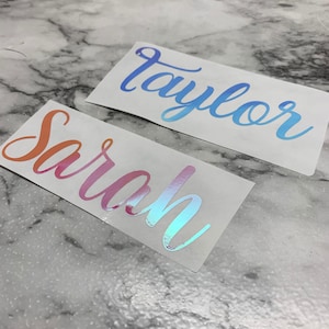 Cursive Name Decal for Slim Can Cooler / Name Decal / Skinny Can Holder ...