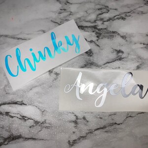 Cursive Name Decal for Slim Can Cooler / Name Decal / Skinny Can Holder ...