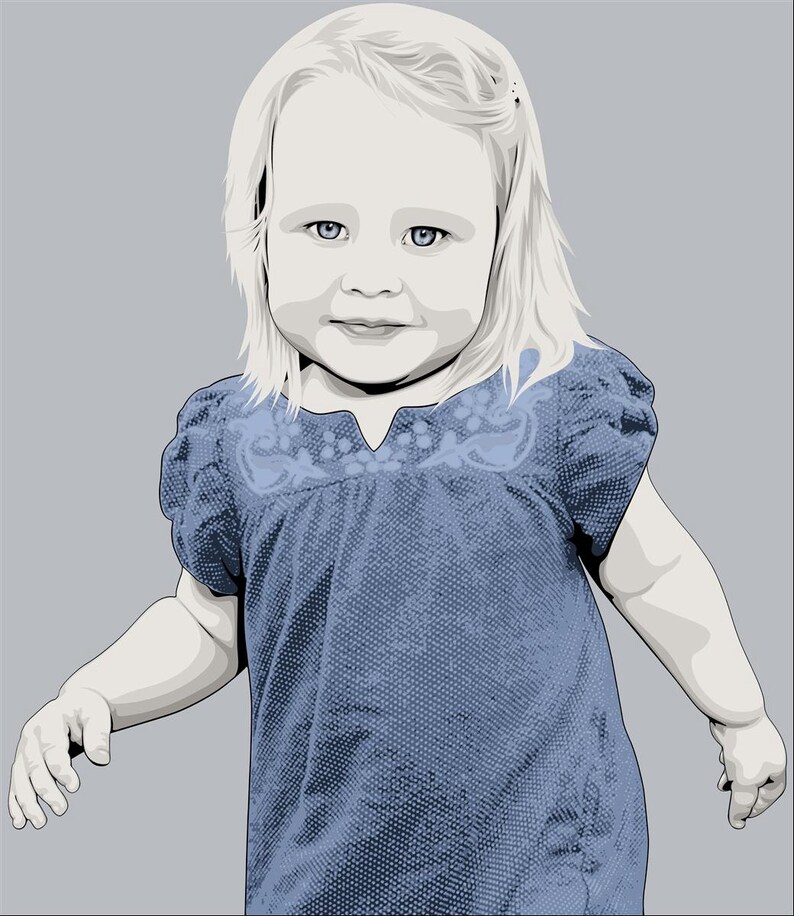 Custom Portraits for Kids-custom Gift for Girls-portrait for Girls Room ...