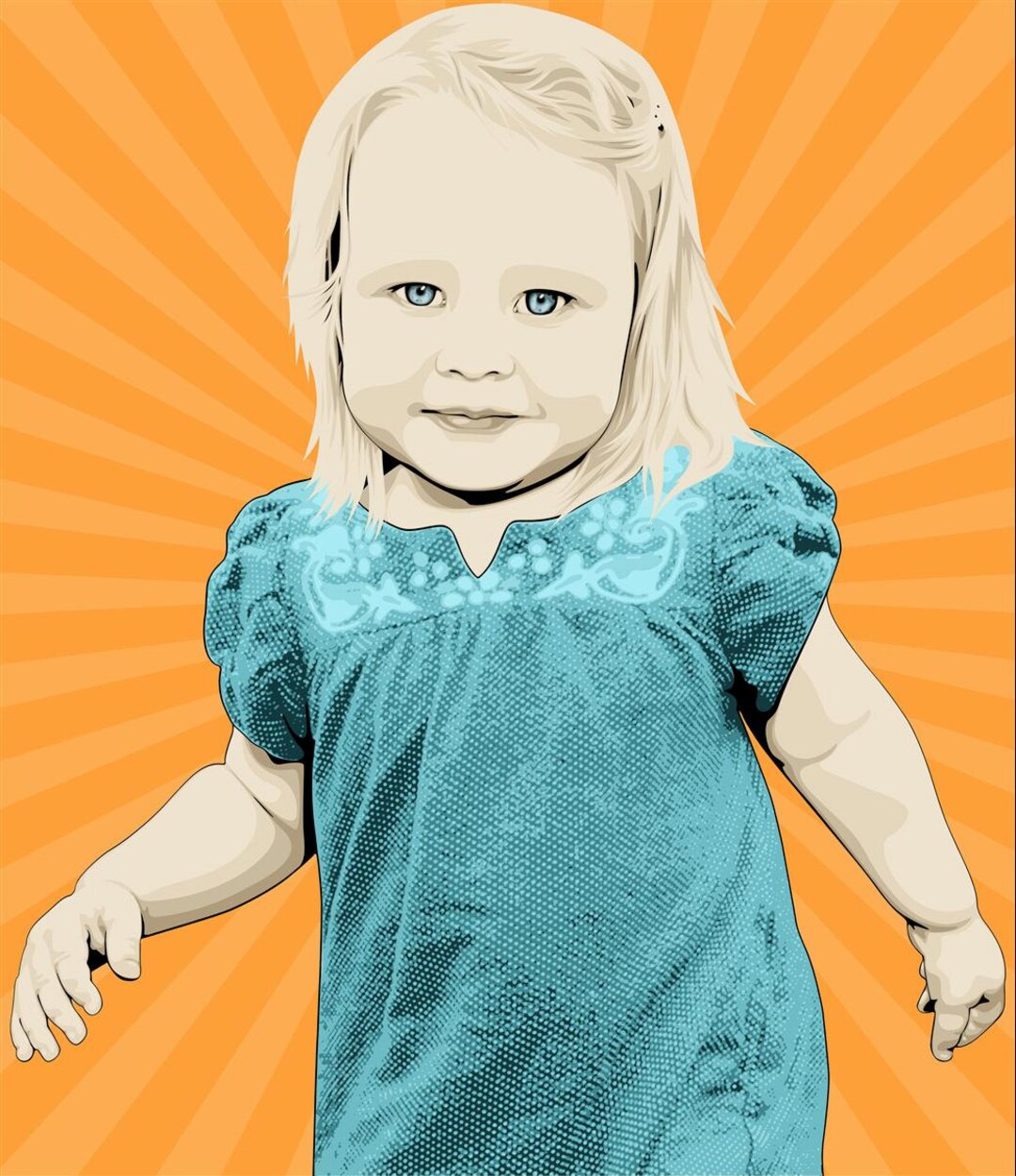Custom Portraits for Kids-custom Gift for Girls-portrait for Girls Room ...