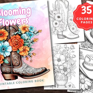 Printable Pdf | Floral Coloring Page | Pdf Download | Flower Coloring ...