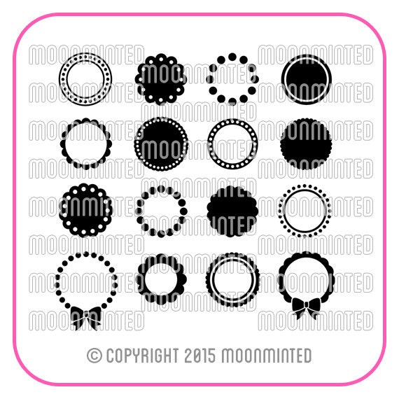 Circle Monogram Frame SVG Cut Files for Vinyl Cutters Screen - Etsy