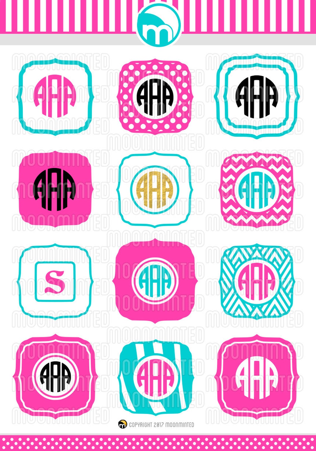 Ornate Square Monogram Frame SVG Cut Files for Vinyl Cutters - Etsy