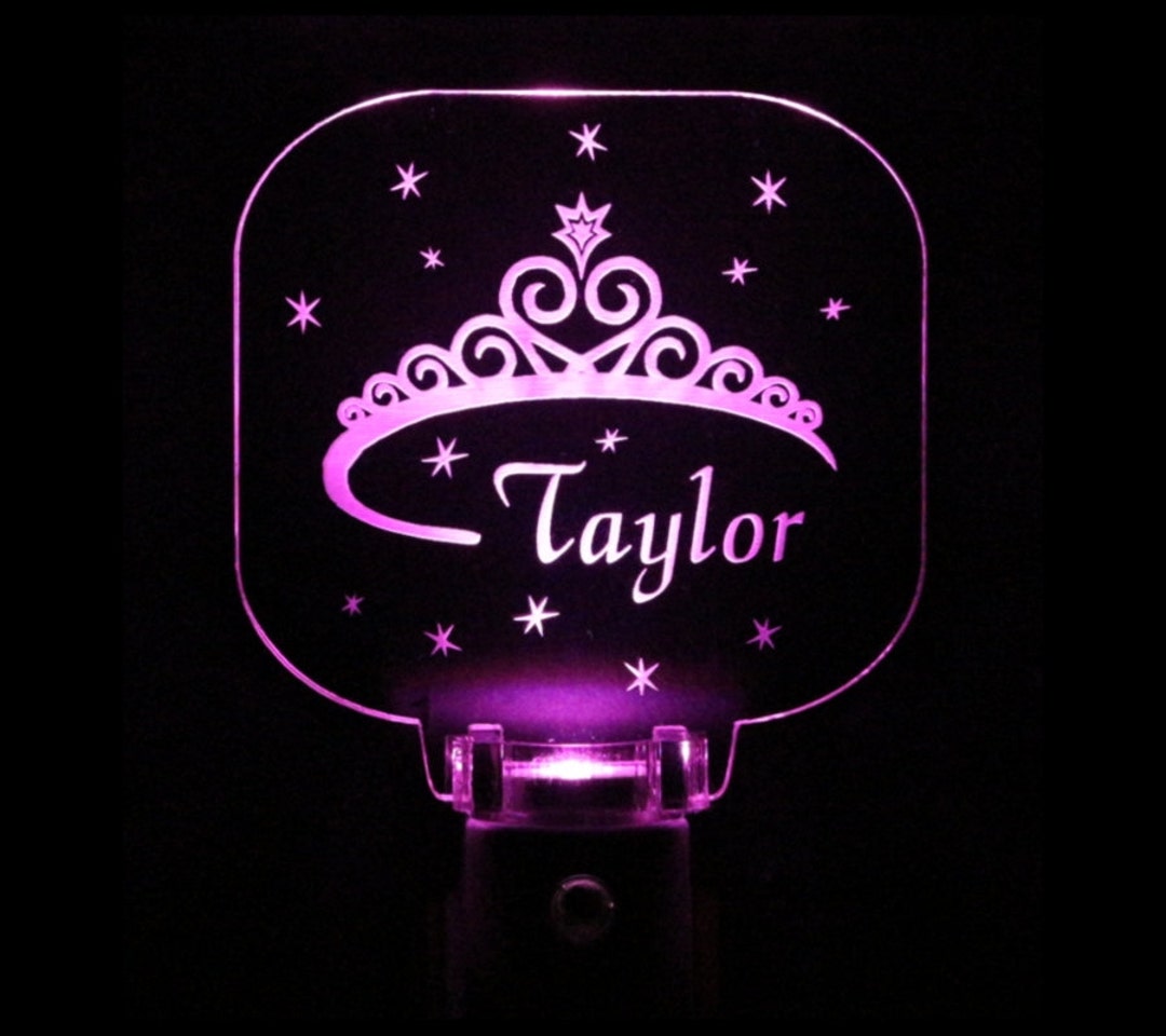 Crown Tiara Princess Night Light, Girls Personalized Gift - Etsy