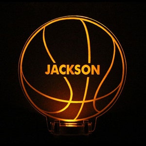 Personalized Basketball Sports Night Light - Etsy